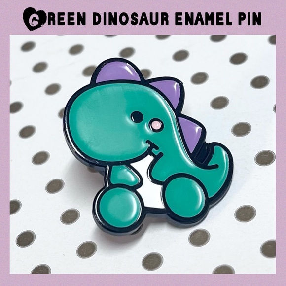Jewelry | Cute Green Dinosaur Pin Kawaii Trex Enamel Pin Kawaii ...